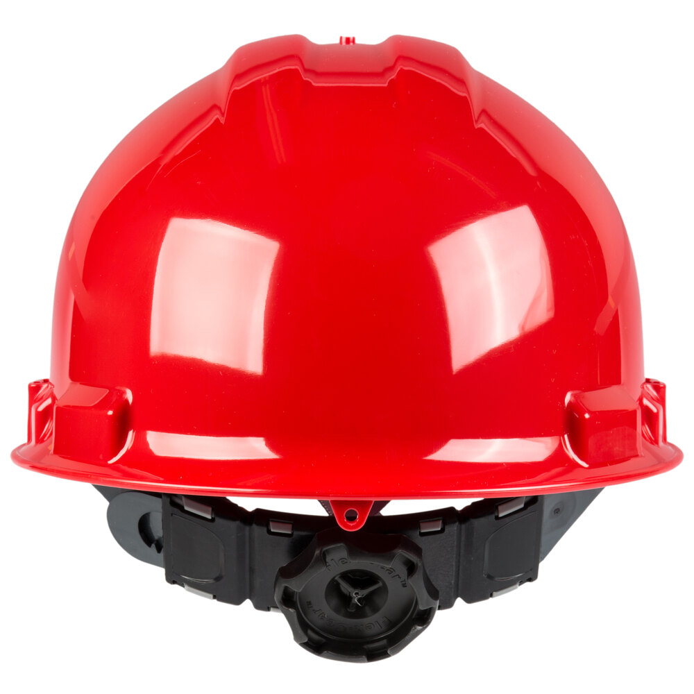 Duo Safety Red Cap Style Hard Hat with 4-Point Ratchet Suspension