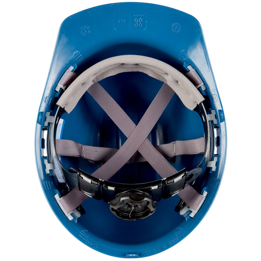 Duo Safety Blue Cap Style Hard Hat with 6-Point Ratchet Suspension