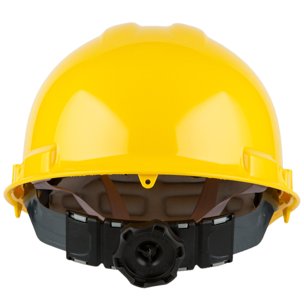 Duo Safety Yellow Cap Style Hard Hat with 6-Point Ratchet Suspension