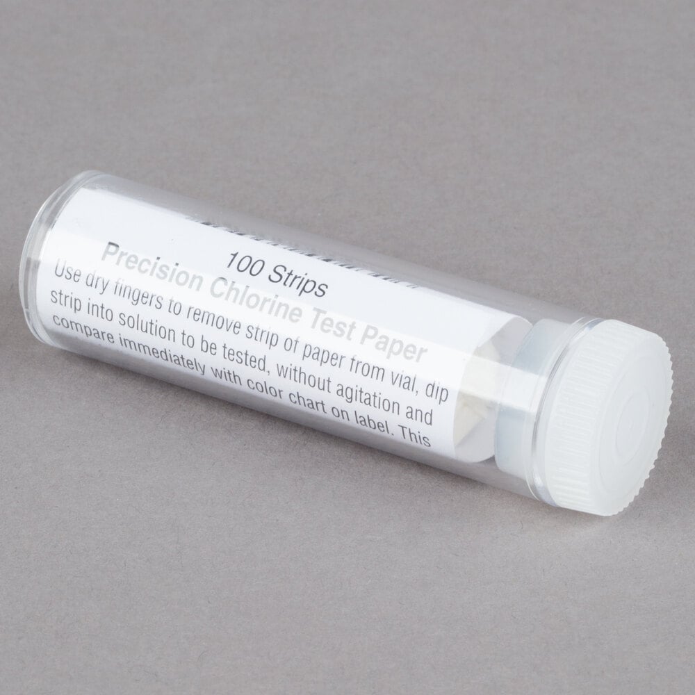 FMP 142-1362 SK-TWC-Chrome Chlorine Sanitizer Test Strips - 100/Pack