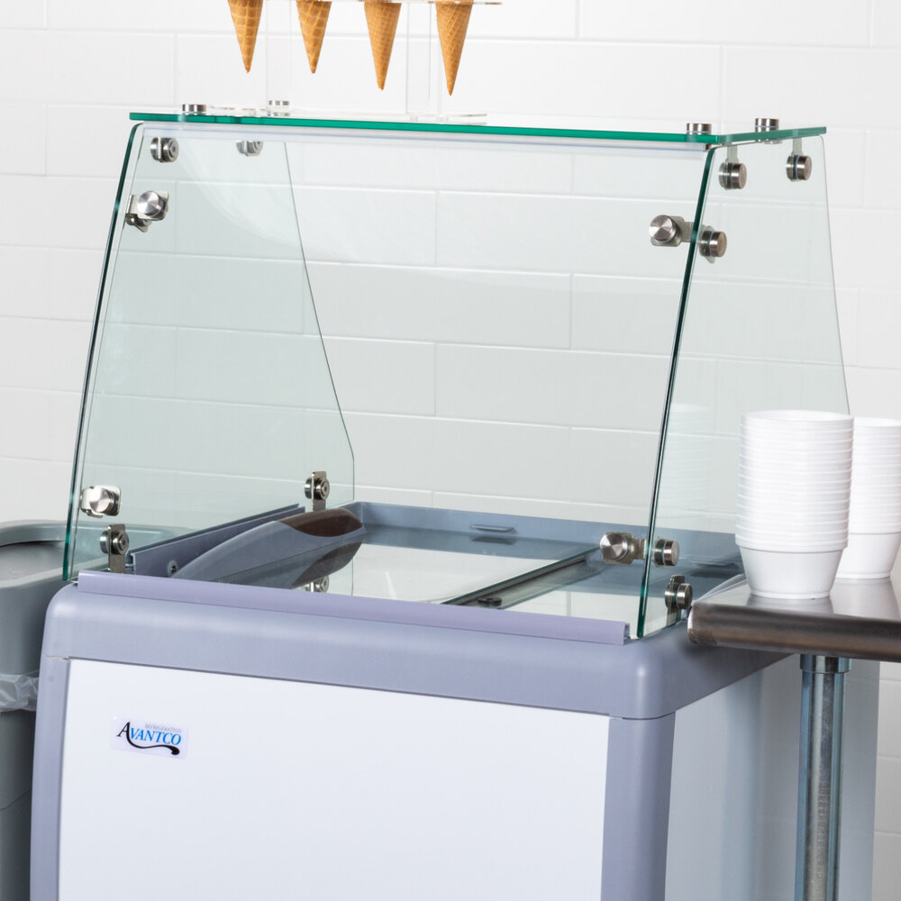 Avantco SNZGD4 Flat Glass Sneeze Guard - 26"