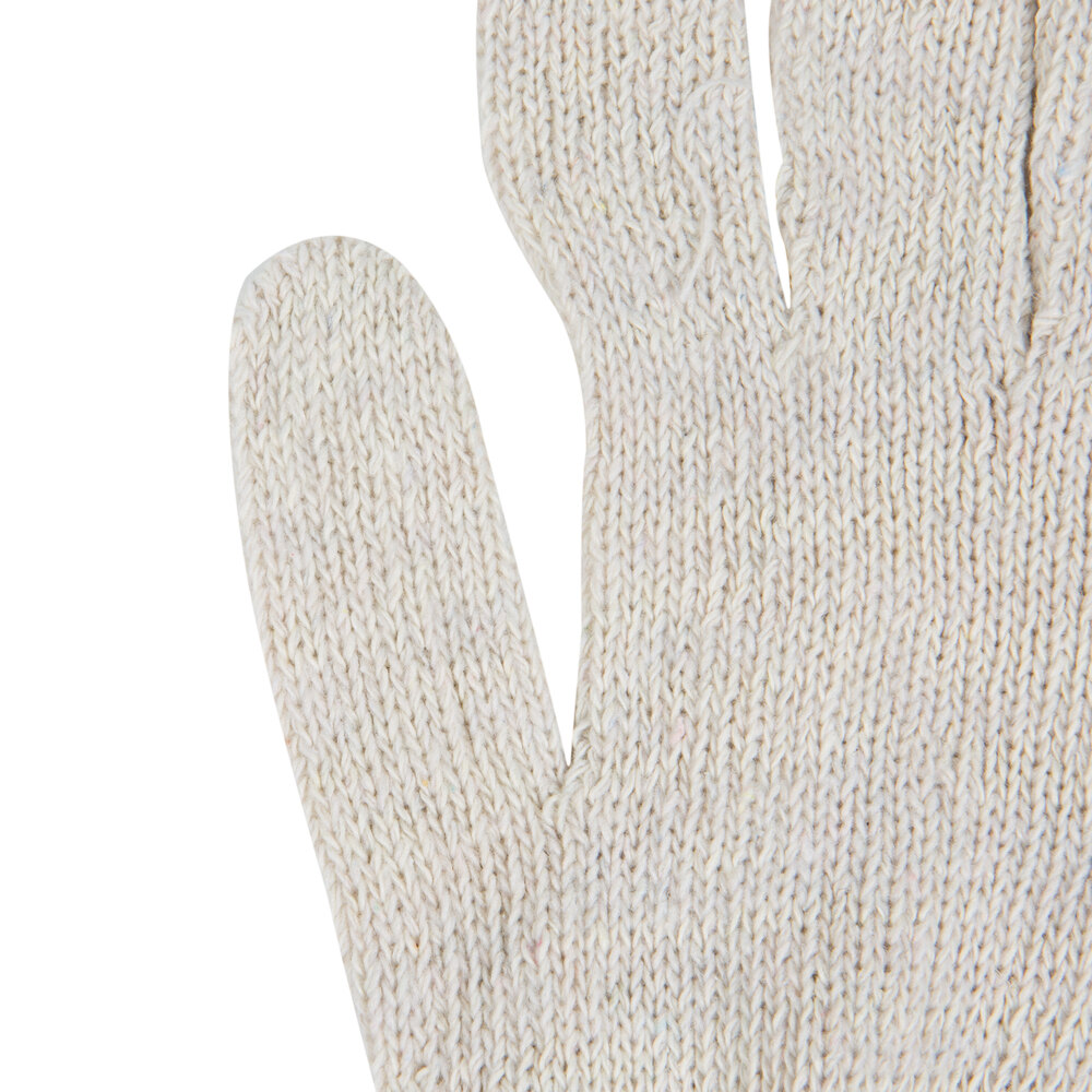 Standard Weight Natural Polyester / Cotton Work Gloves - Medium - Pair ...