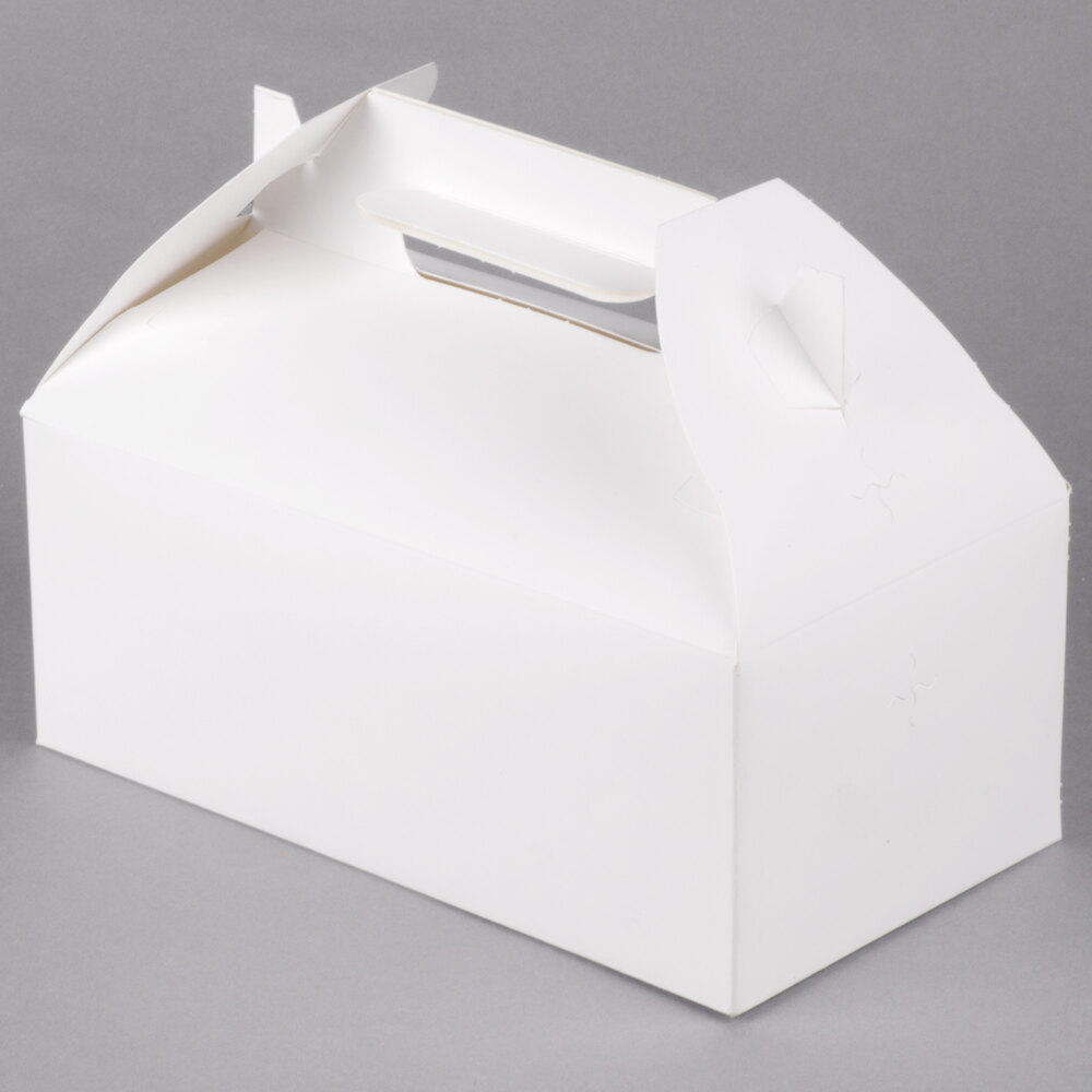 8 7/8" x 5" x 3 1/2" White Barn Take Out Dinner / Chicken Box with ...