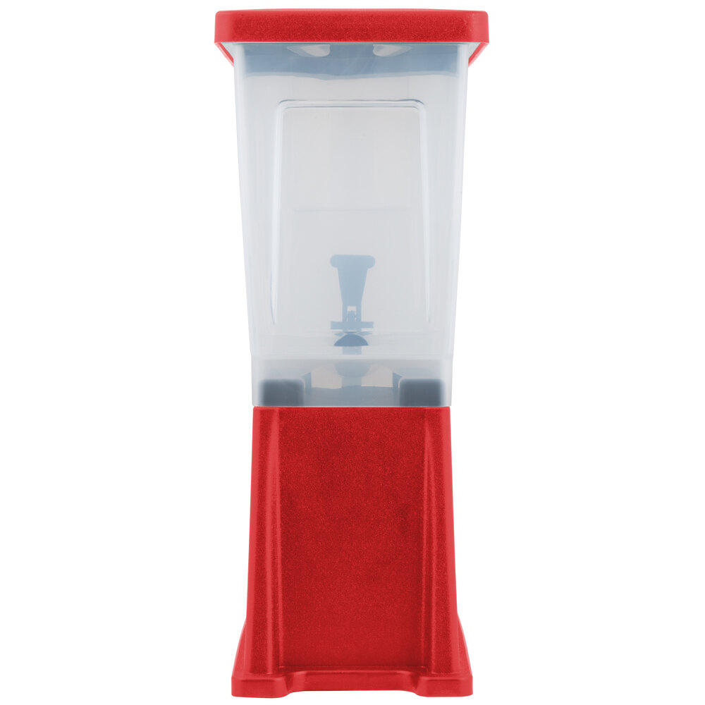 Choice 3 Gallon Red Slim Beverage Dispenser