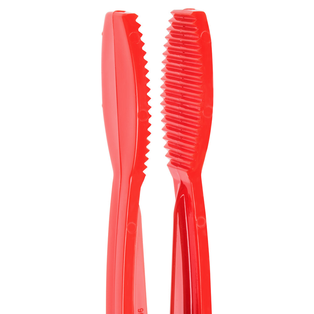 Cambro TG6404 Lugano 6" Red Flat Grip Plastic Tongs