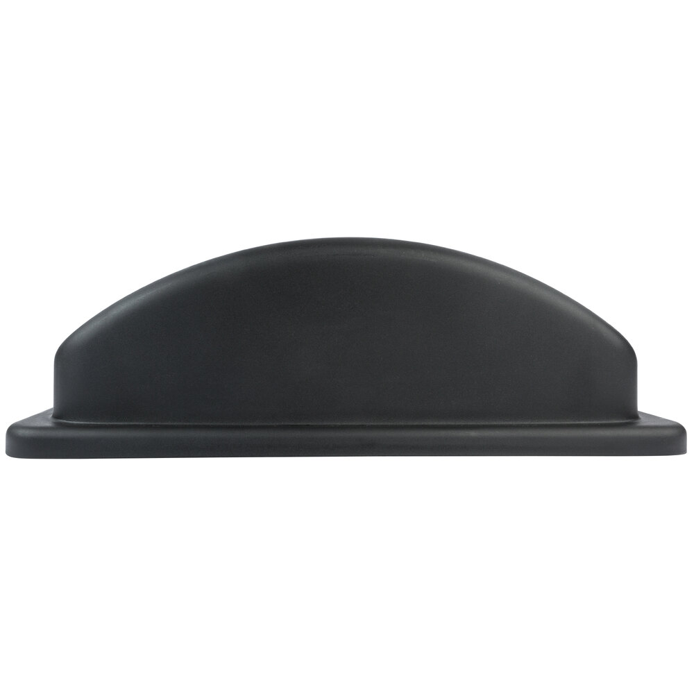 Lavex Janitorial Black Slim Trash Can Swing Dome Lid