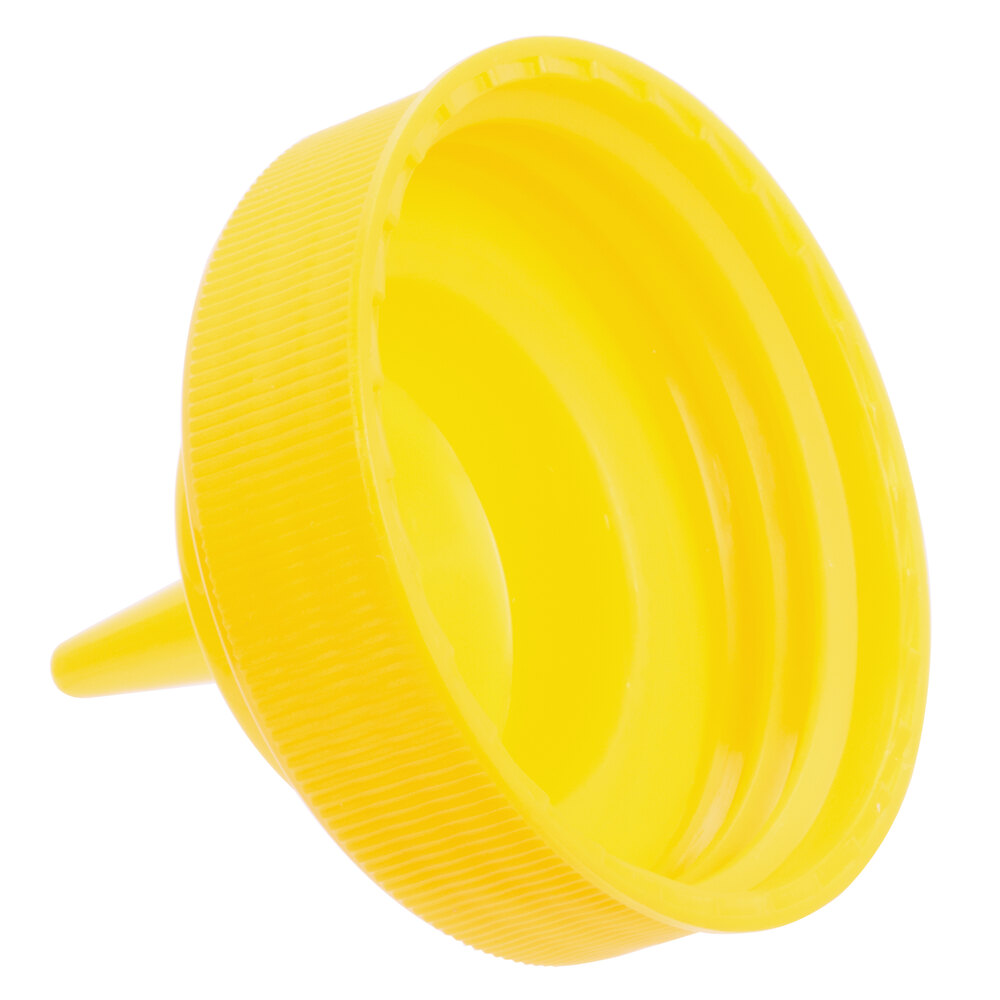 Choice 32 oz. Yellow Wide Mouth Squeeze Bottle - 6/Pack