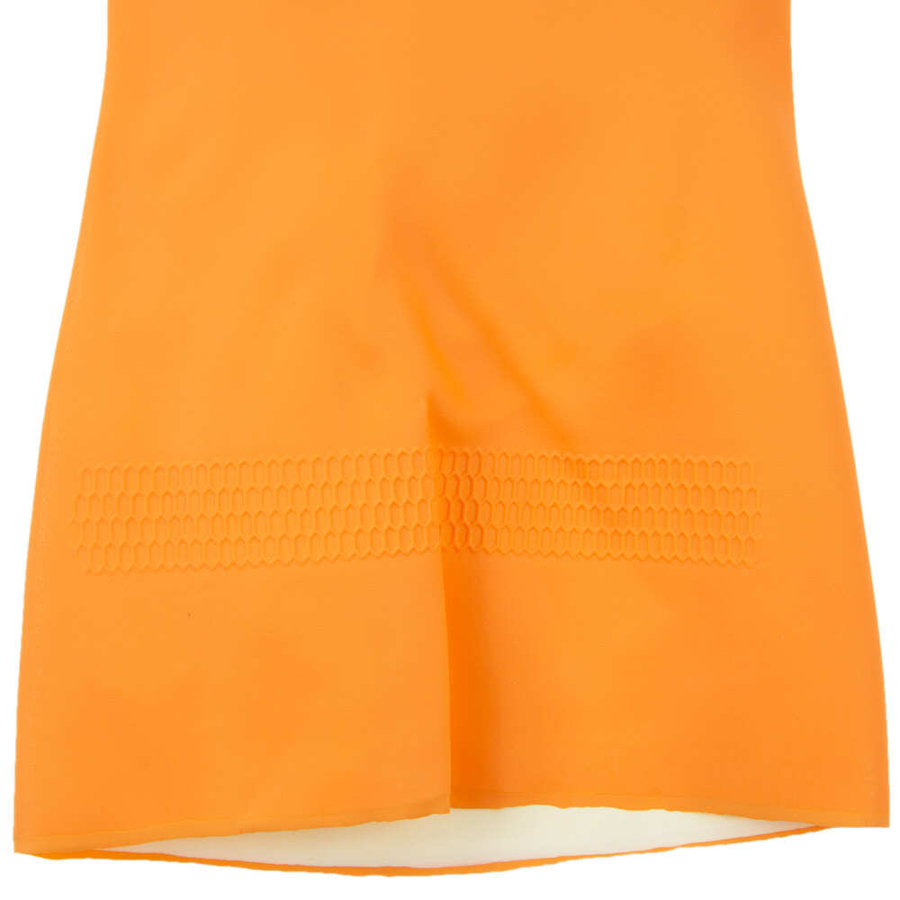 Premium 28-Mil Orange Embossed Unsupported Neoprene / Latex Gloves with ...