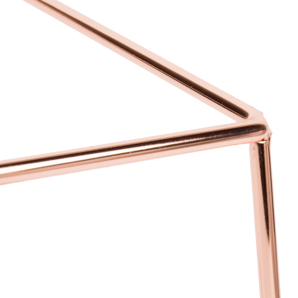 Choice 9" Square Rose Gold Metal Display Stand