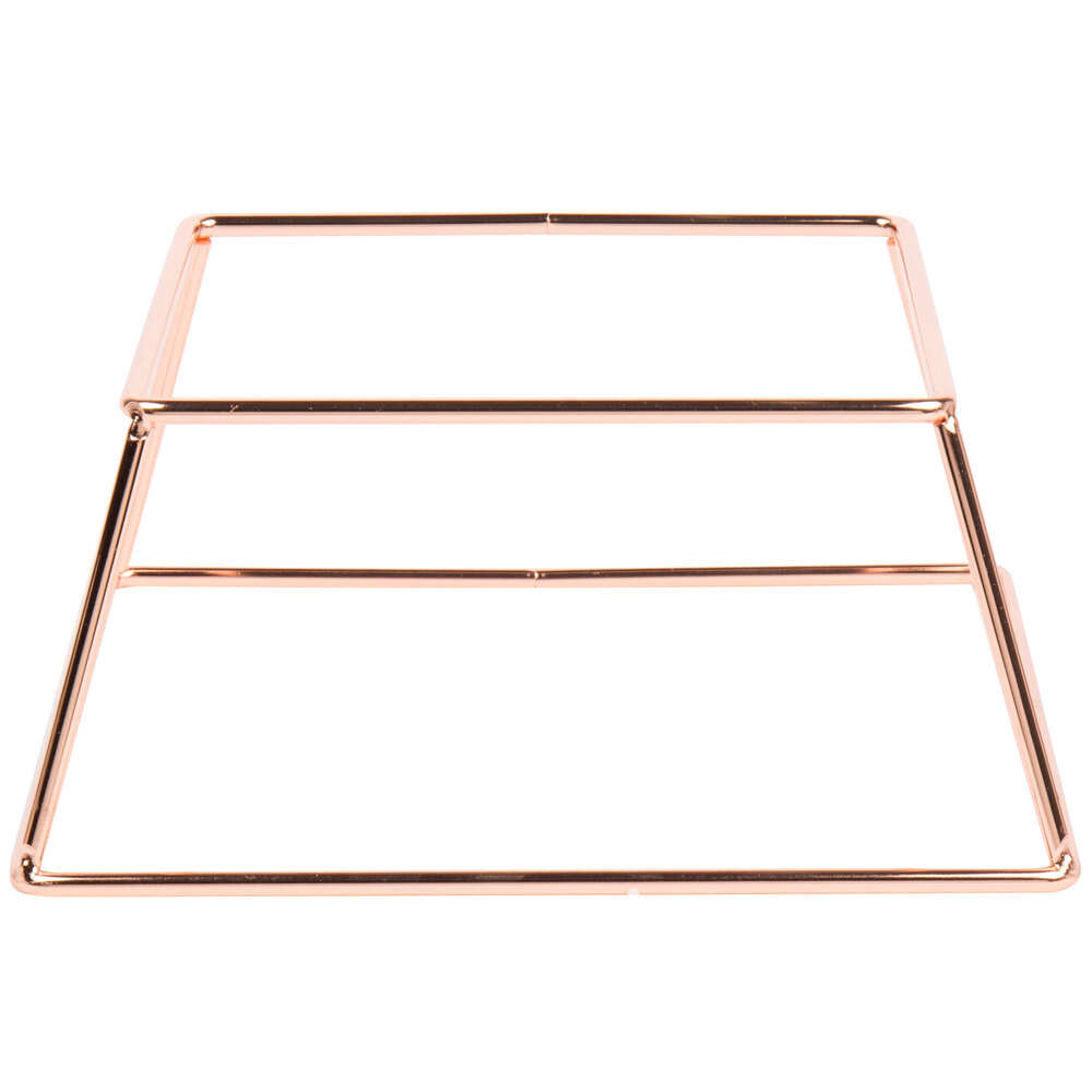 Choice 4" Square Rose Gold Metal Display Stand