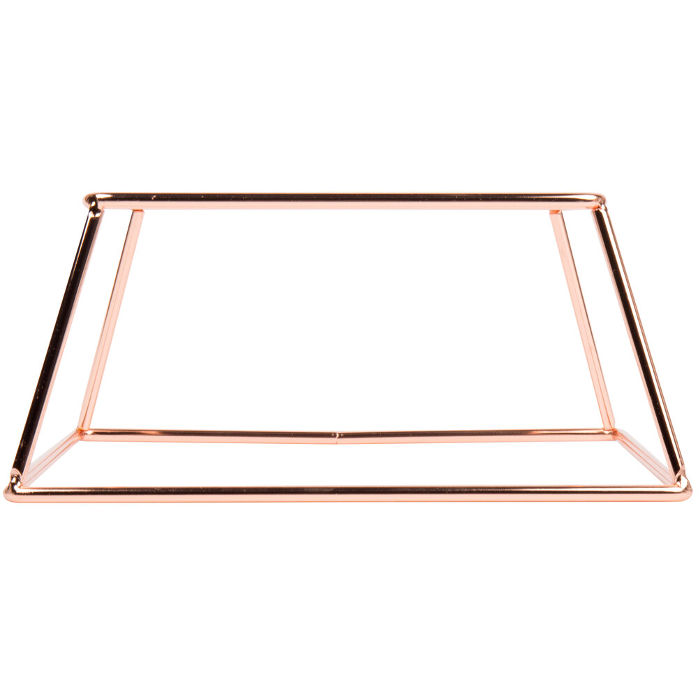 Choice 4" Square Rose Gold Metal Display Stand