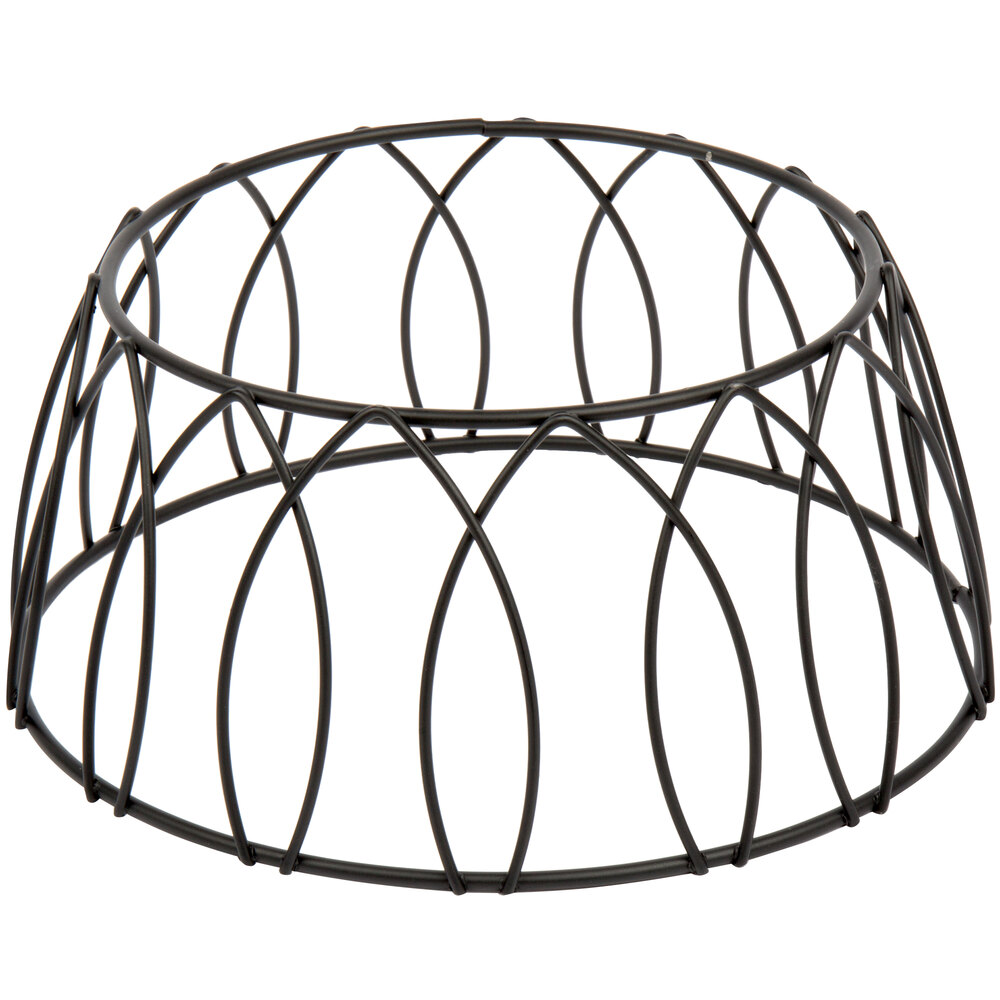 Choice 4" Round Black Patterned Metal Display Stand