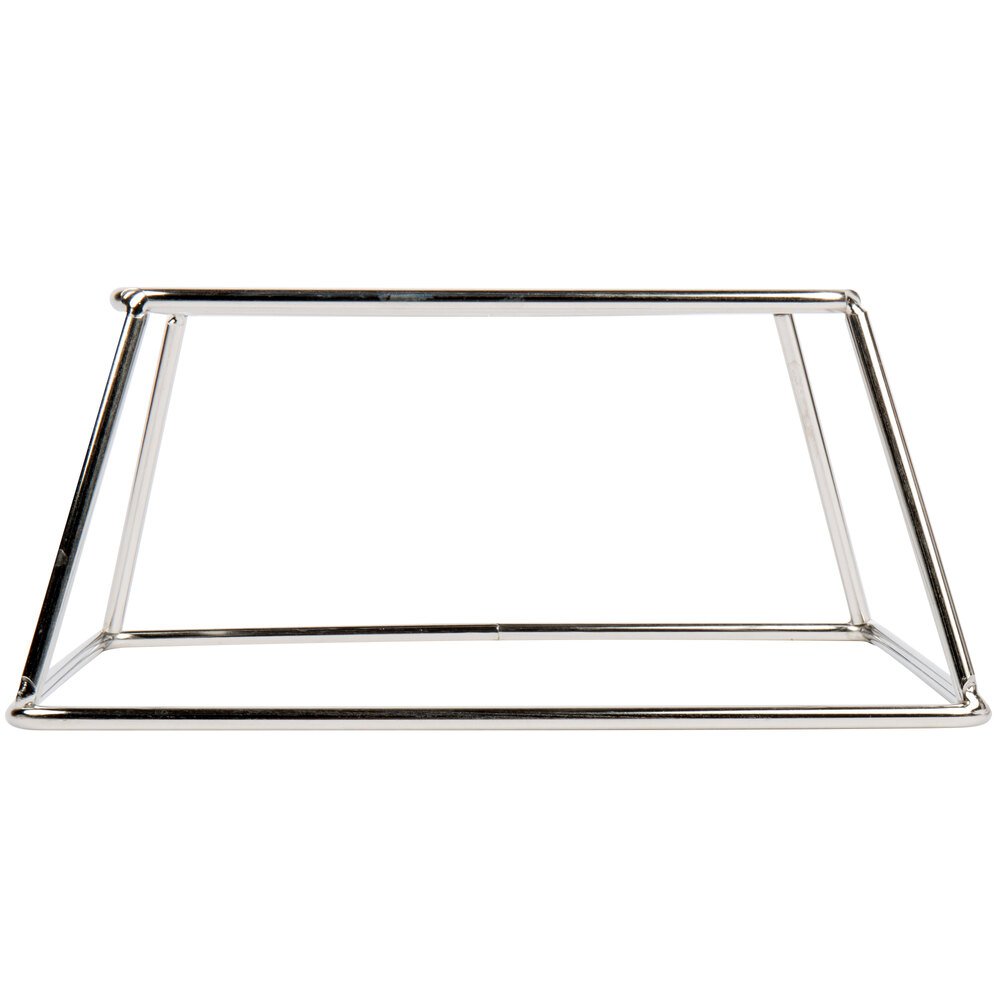 Choice 4" Square Stainless Steel Metal Display Stand