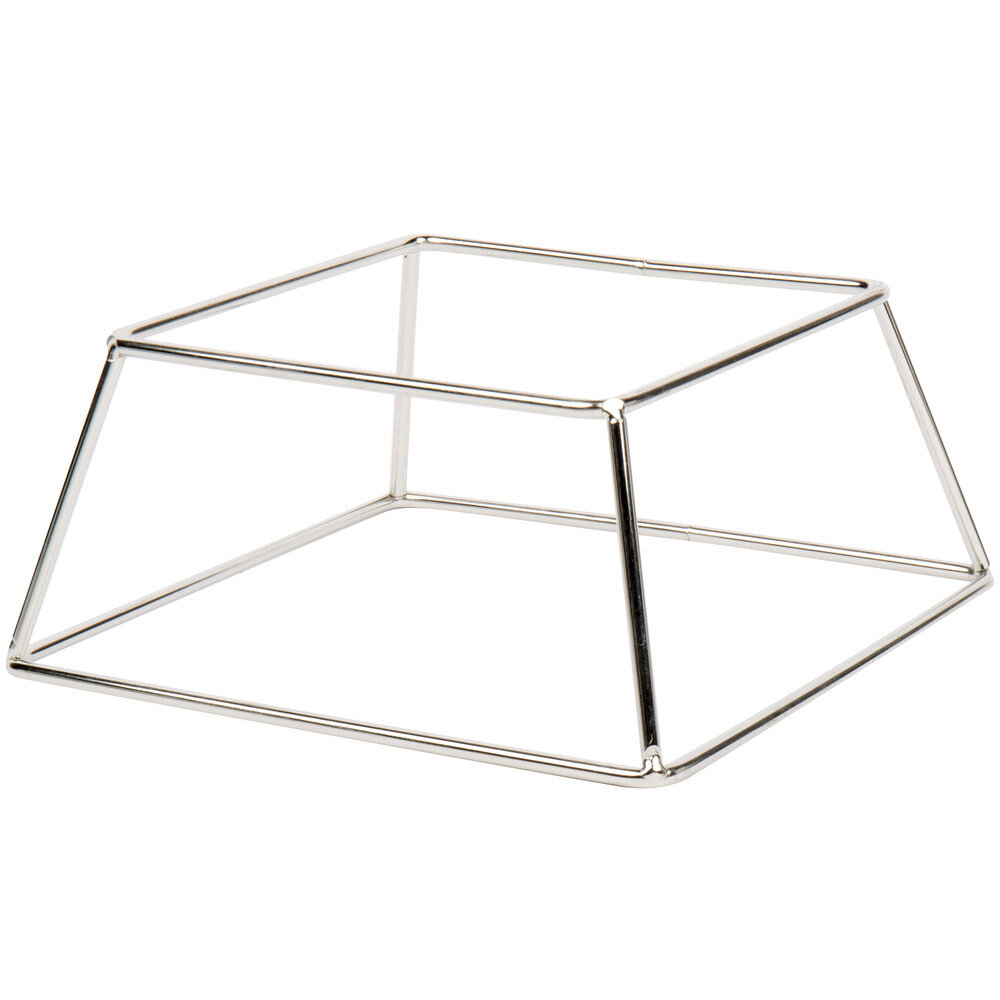 Choice 4" Square Stainless Steel Metal Display Stand