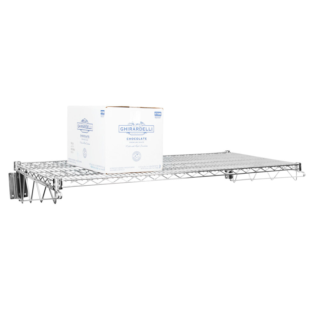 Regency 14" x 48" Chrome Wire Wall Mount Shelf