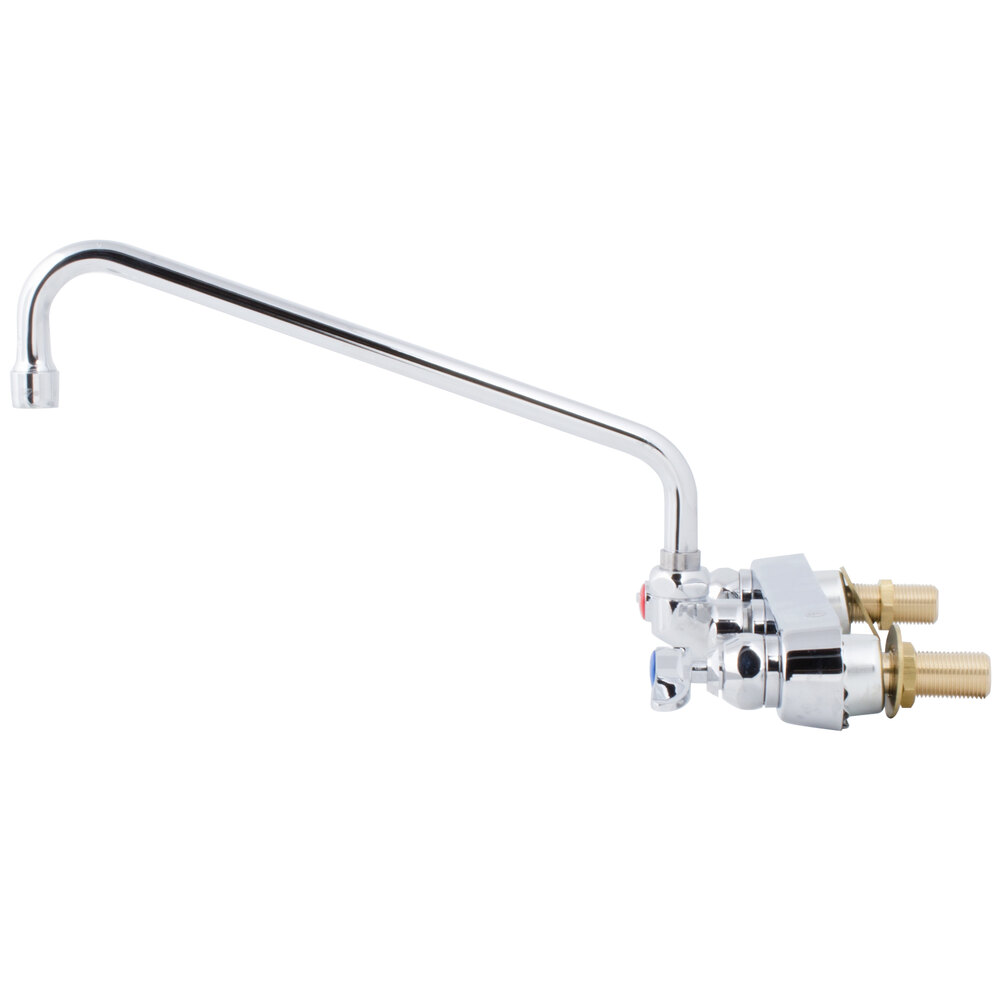 T&S B-1128-XS-F12 Wall Mounted Workboard Faucet with 8" Centers, 12 ...