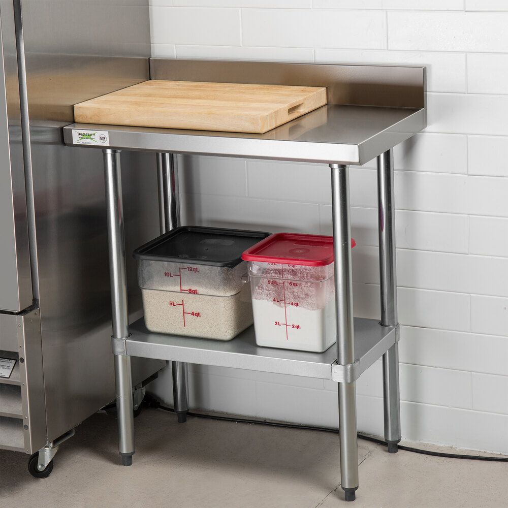 Regency 18" x 30" 18-Gauge 304 Stainless Steel Commercial Work Table ...