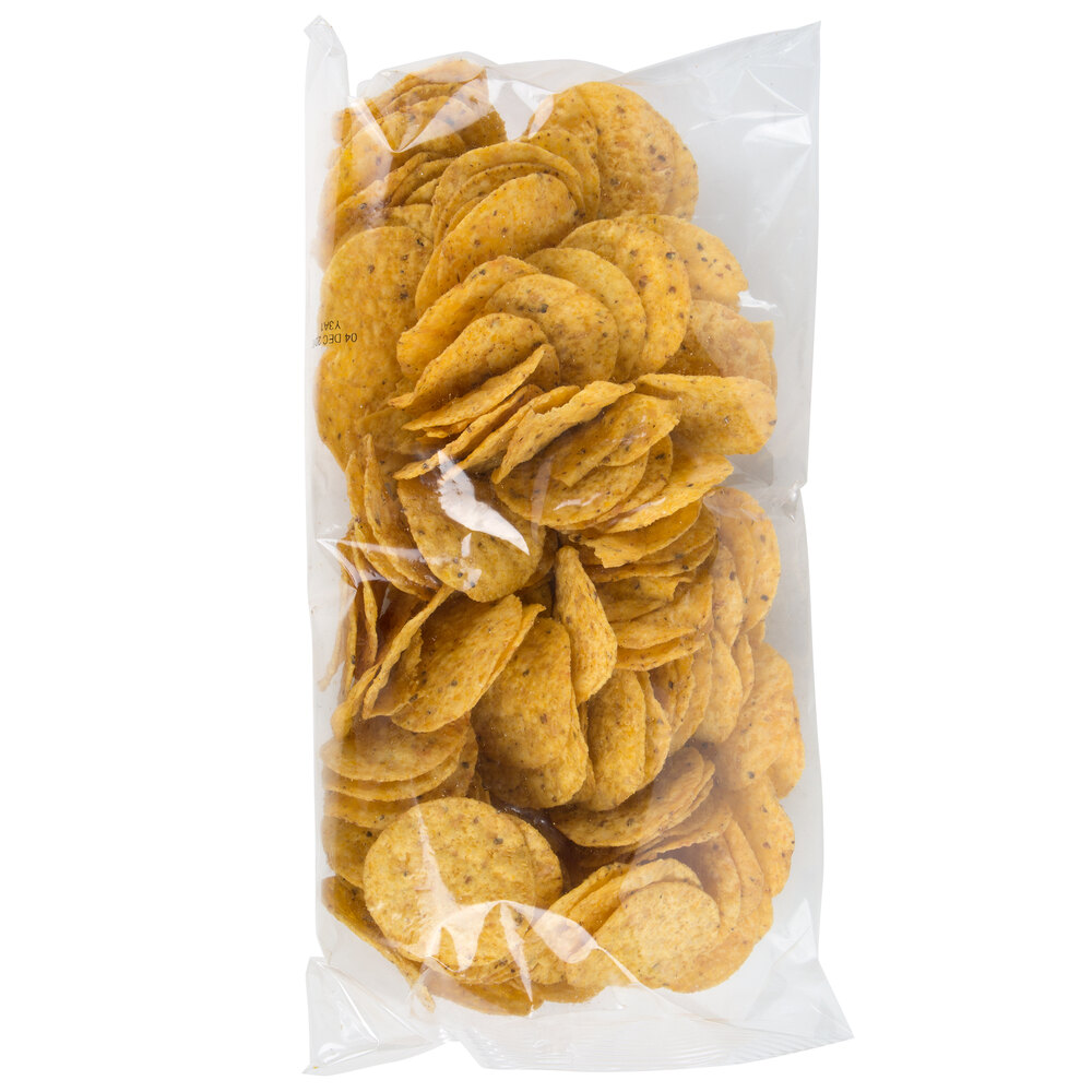 Martin's Potato Chips 1 lb. Yellow Round Corn Tortilla Chips - 6/Case