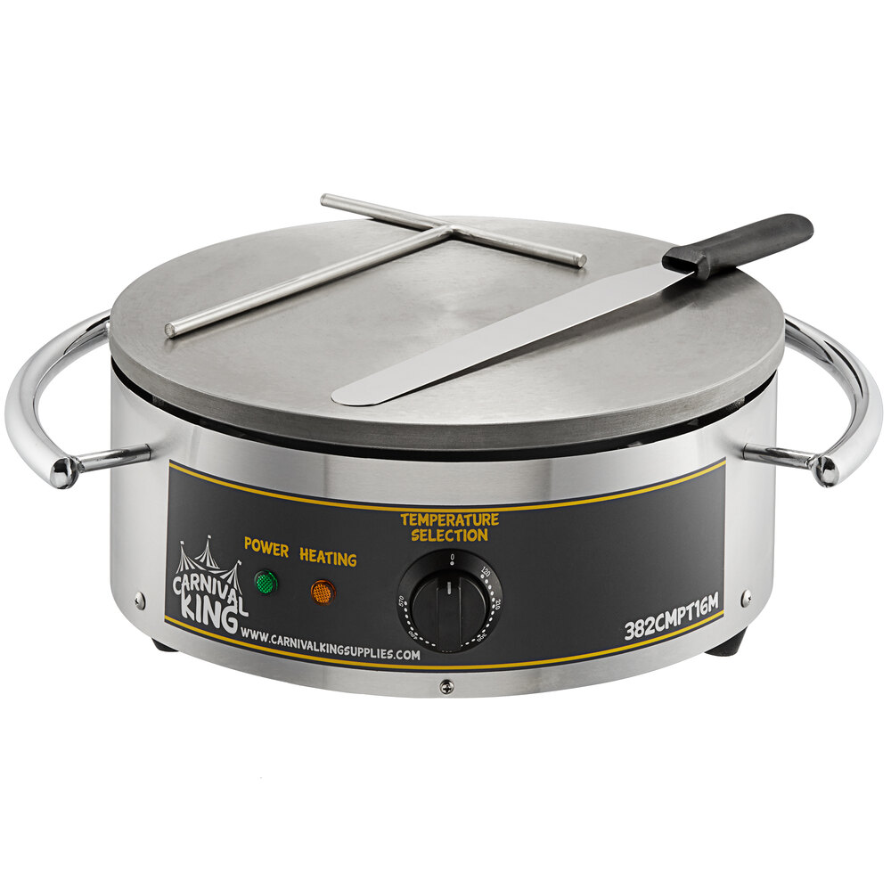 Carnival King Portable Crepe Maker - Round, 16"