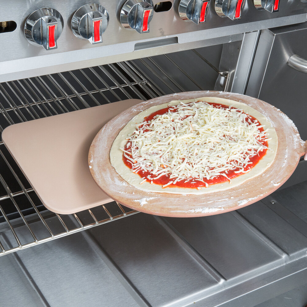 American Metalcraft STONE12 15" x 12" Rectangular Ceramic Economy Pizza ...