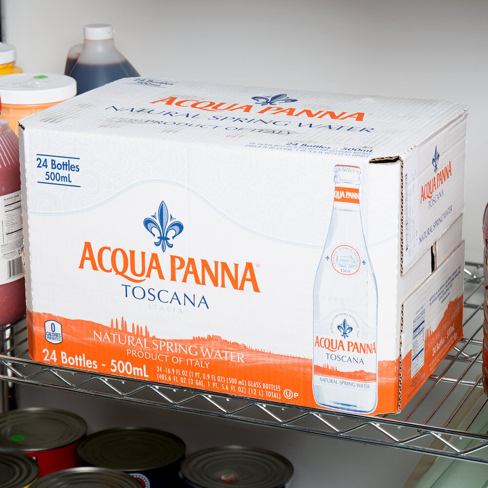 Acqua Panna Spring Water in Glass Bottles 500 mL - 24/Case