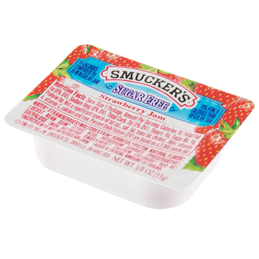 Smucker's Sugar Free Grape, Strawberry & Blackberry Jam .375 oz ...