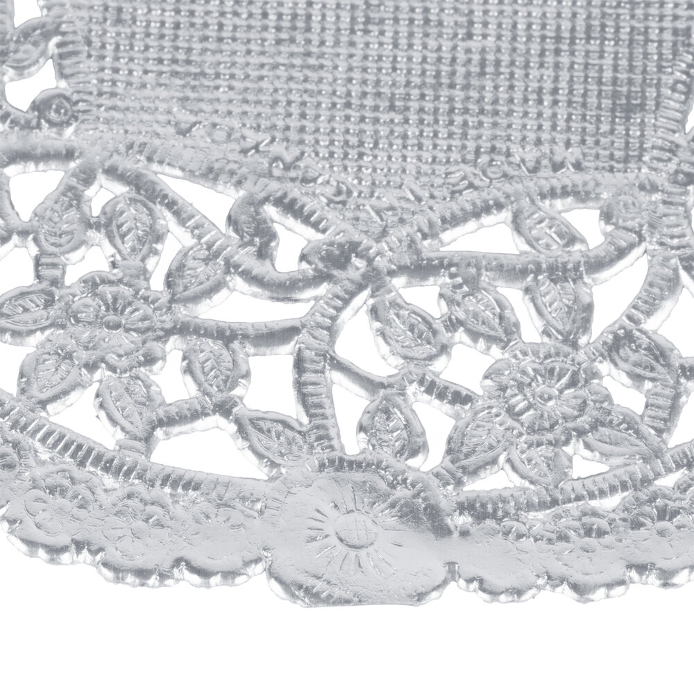 4" Silver Foil Lace Doily - 1000/Case