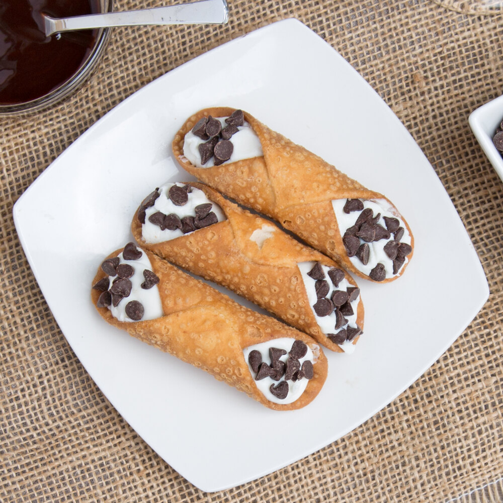 Vaccaro's Desserts Mini Cannoli Shells - 48/Case