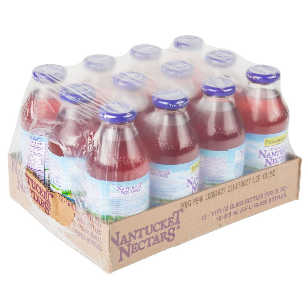 Nantucket Nectars 16 fl. oz. Pomegranate Pear Juice Cocktail - 12/Case