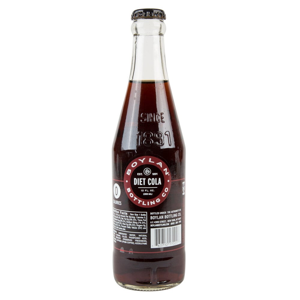 Boylan Bottling Co. 12 oz. Diet Cane Cola - 24/Case