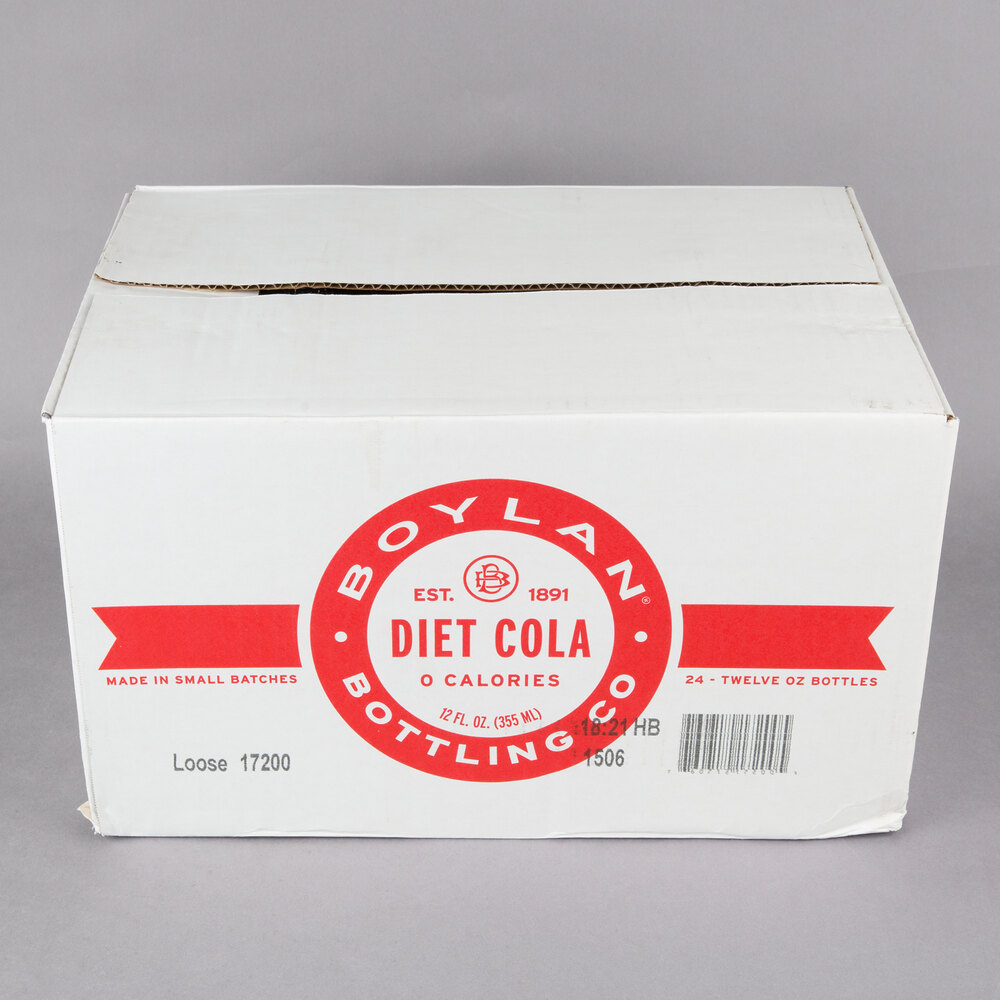 Boylan Bottling Co. 12 oz. Diet Cane Cola - 24/Case