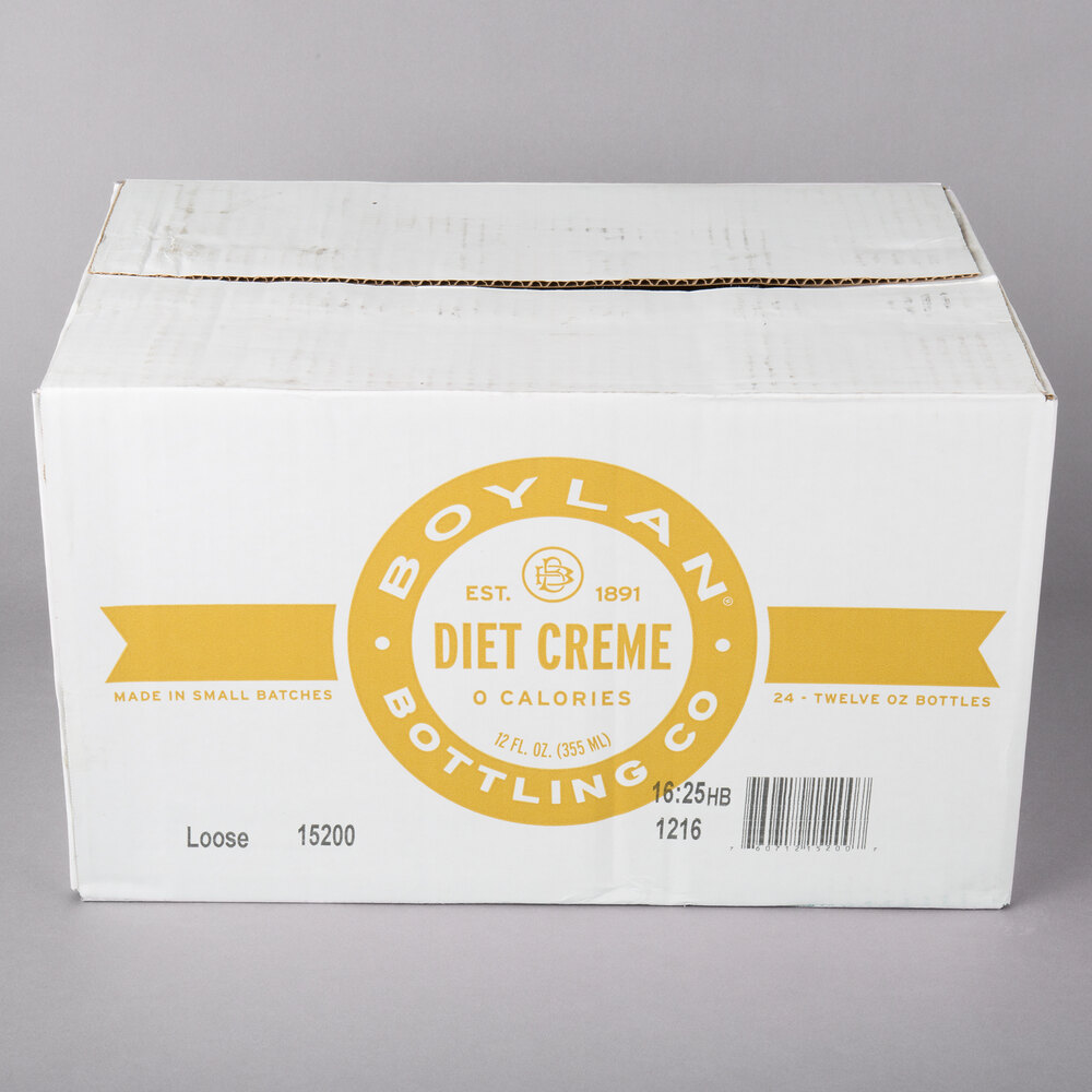 Boylan Bottling Co. 12 oz. Diet Creme Soda - 24/Case