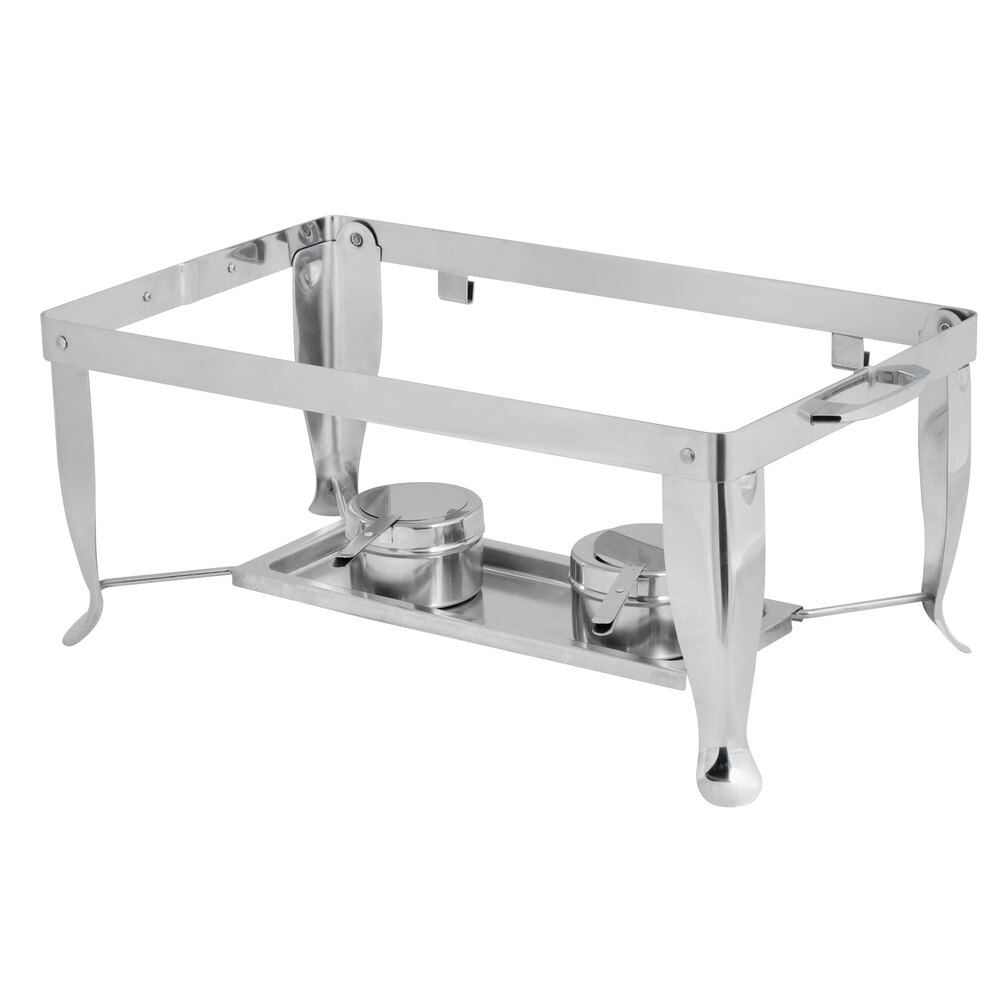 Choice 8 Qt. Folding Chafer with Stainless Steel Cover and Handle