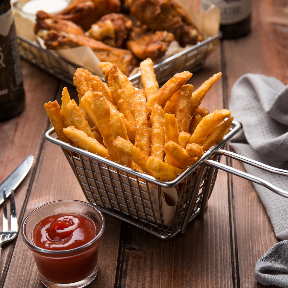 Cavendish Farms 4.5 lb. Clear Coat 3/8" Straight Cut French Fries - 6/Case