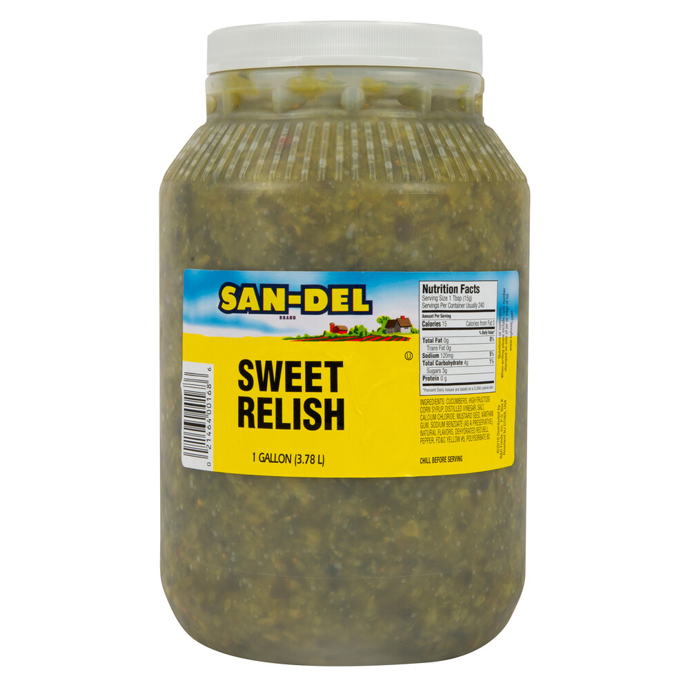 B&G San-Del 1 Gallon Sweet Relish - 4/Case