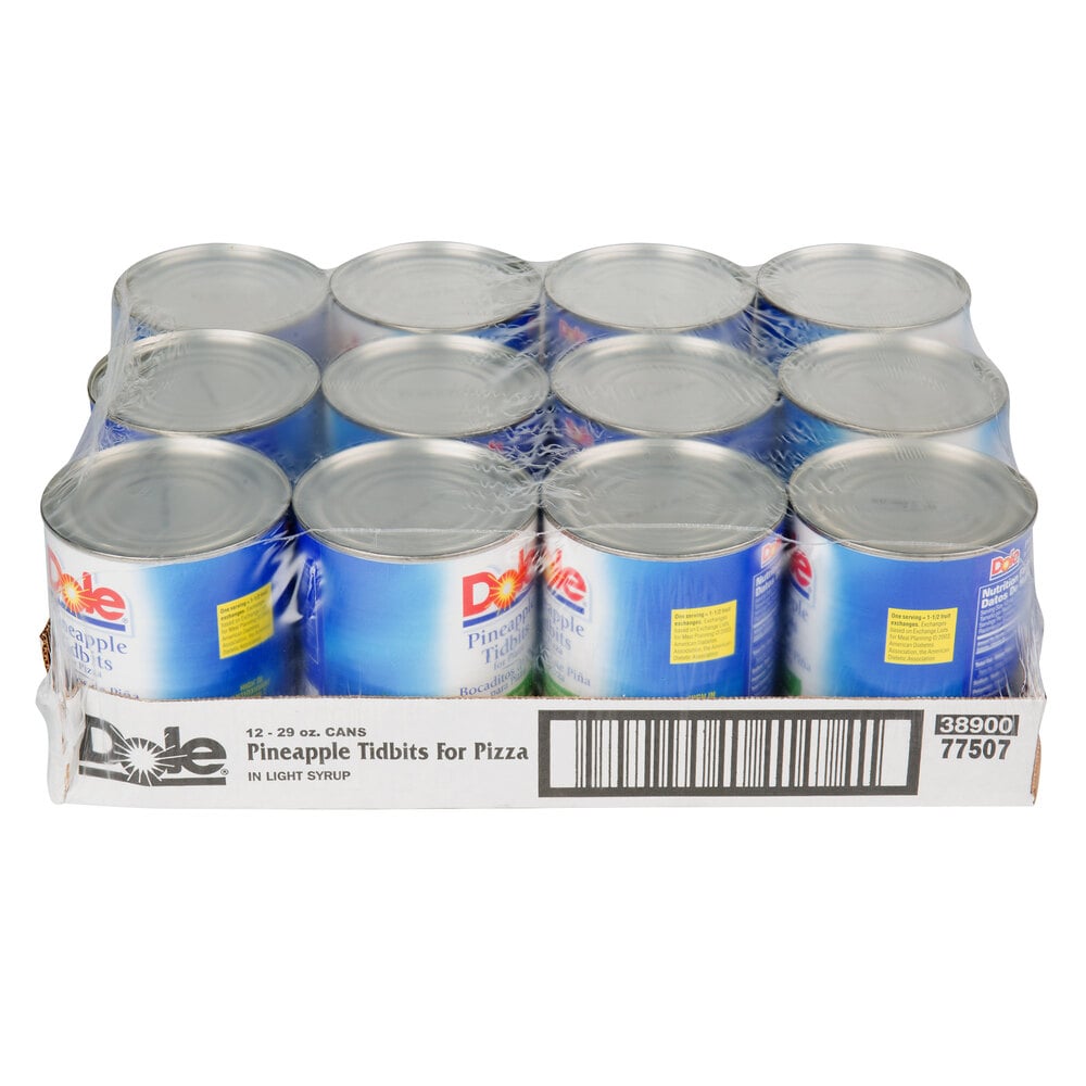Dole 29 oz. Pineapple Tidbits in Light Syrup - 12/Case