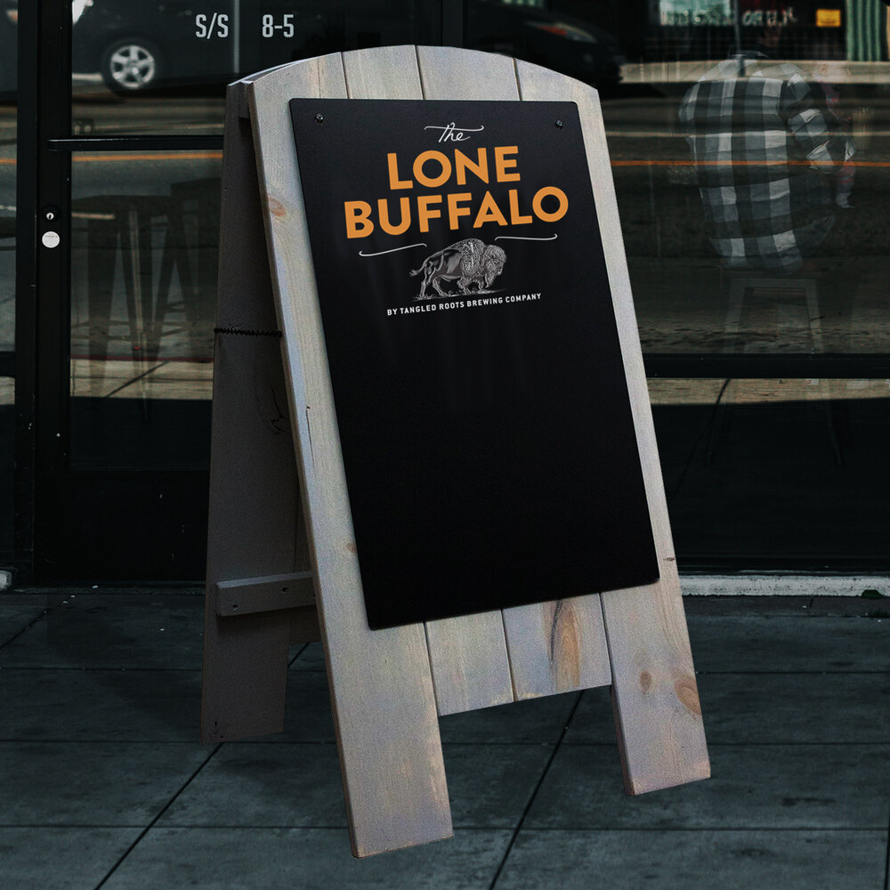 H. Risch, Inc. 22" x 41" Street Talker Sign Board with Customizable ...