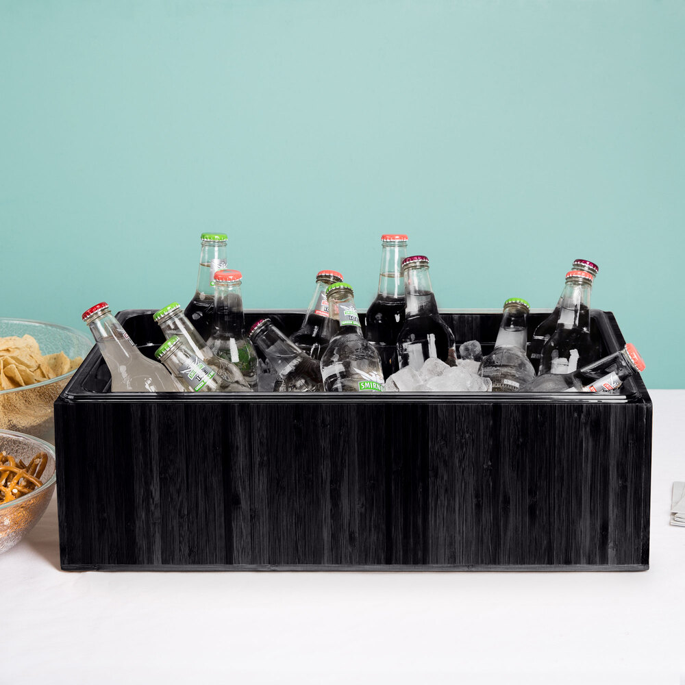 Cal-Mil 475-12-96 Midnight Bamboo Ice Housing with Clear Pan - 20" x 12 ...