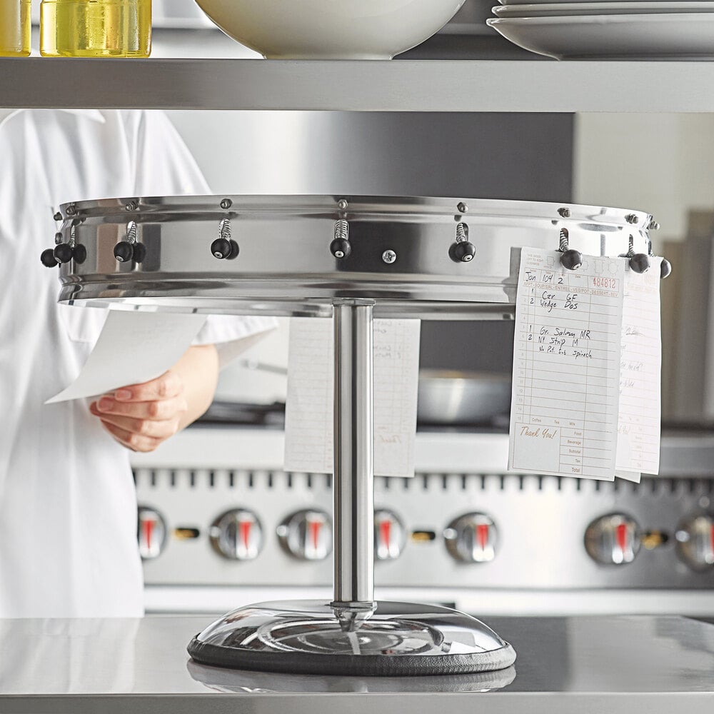 Choice 18" Stainless Steel 16 Clip with Pedestal Base Portable Order ...