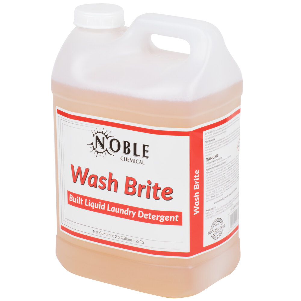 Noble Chemical 2.5 Gallon / 320 oz. Wash Brite Laundry Detergent - 2/Case