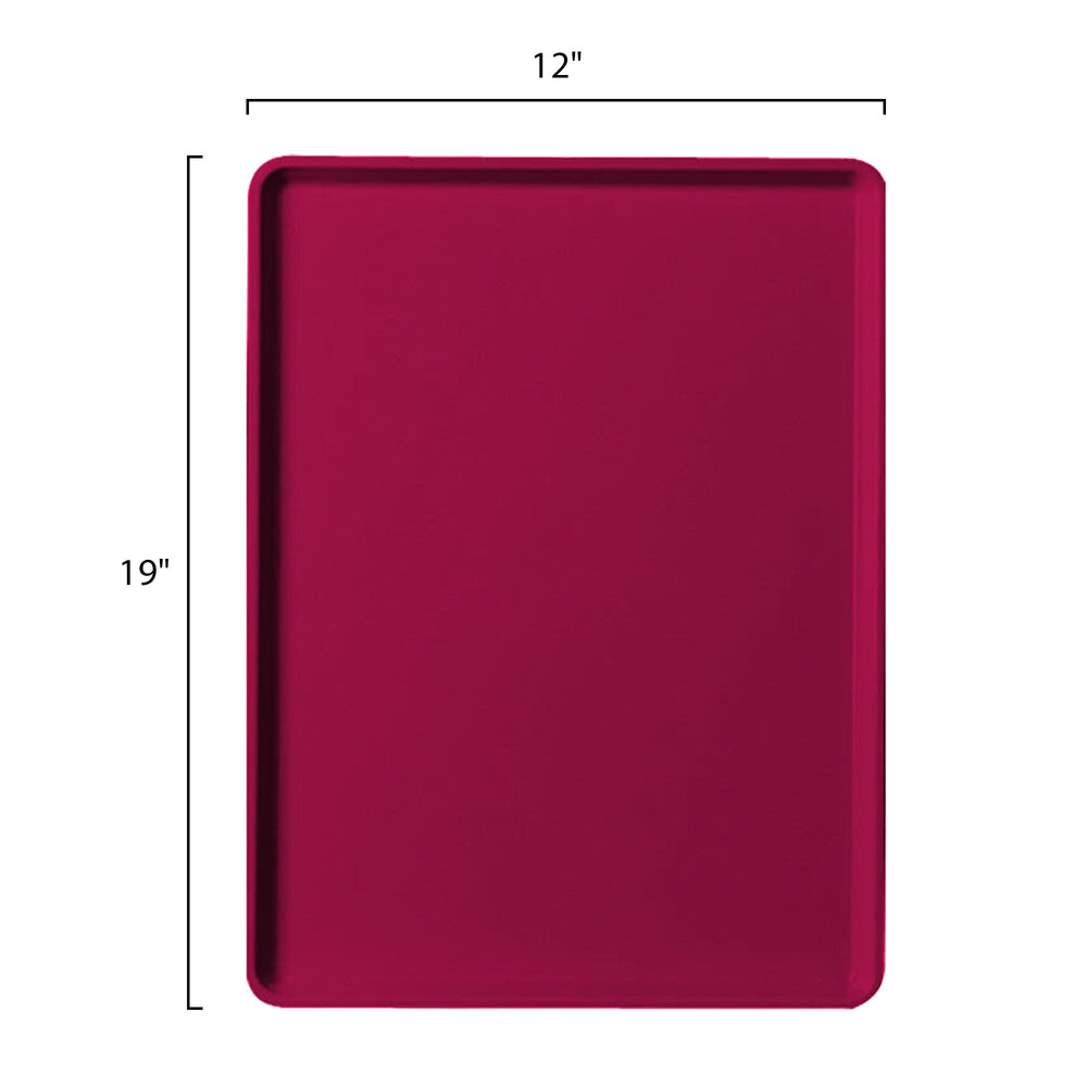 Cambro 1219D505 12" x 19" Cherry Red Dietary Tray - 12/Case