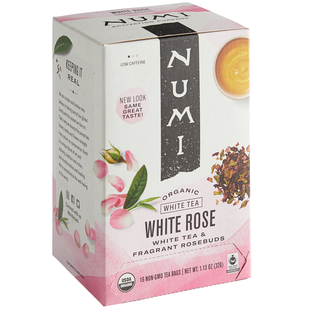 Numi White Rose Tea |Numi Organic White Rose Tea Bags - 16/Box