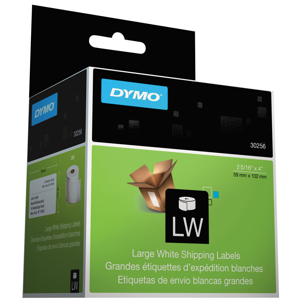 DYMO 30256 LabelWriter 2 5/16" x 4" White Shipping Permanent Self ...