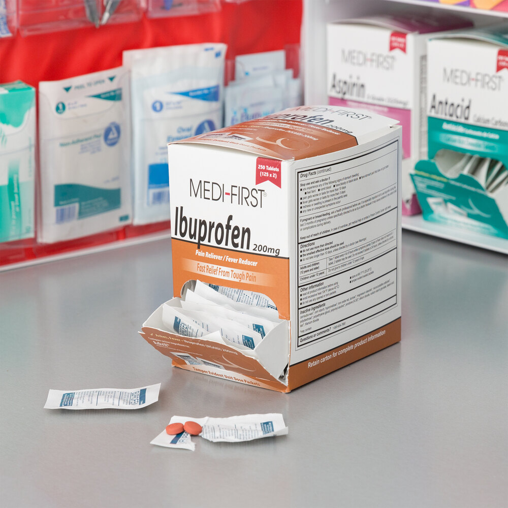 Medi-First 80848 Ibuprofen Tablets - 250/Box