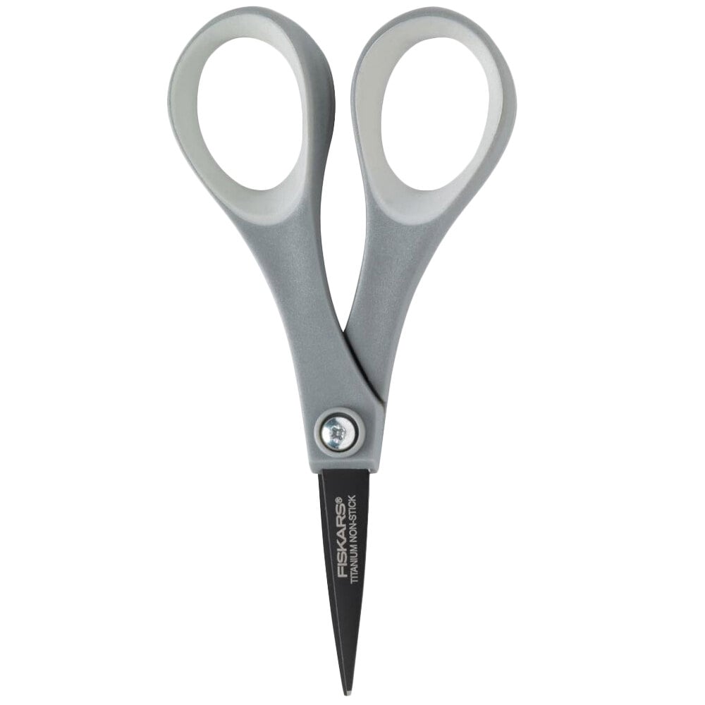 Fiskars 01005411 5" Non-Stick Titanium Pointed Tip Office Scissors with ...
