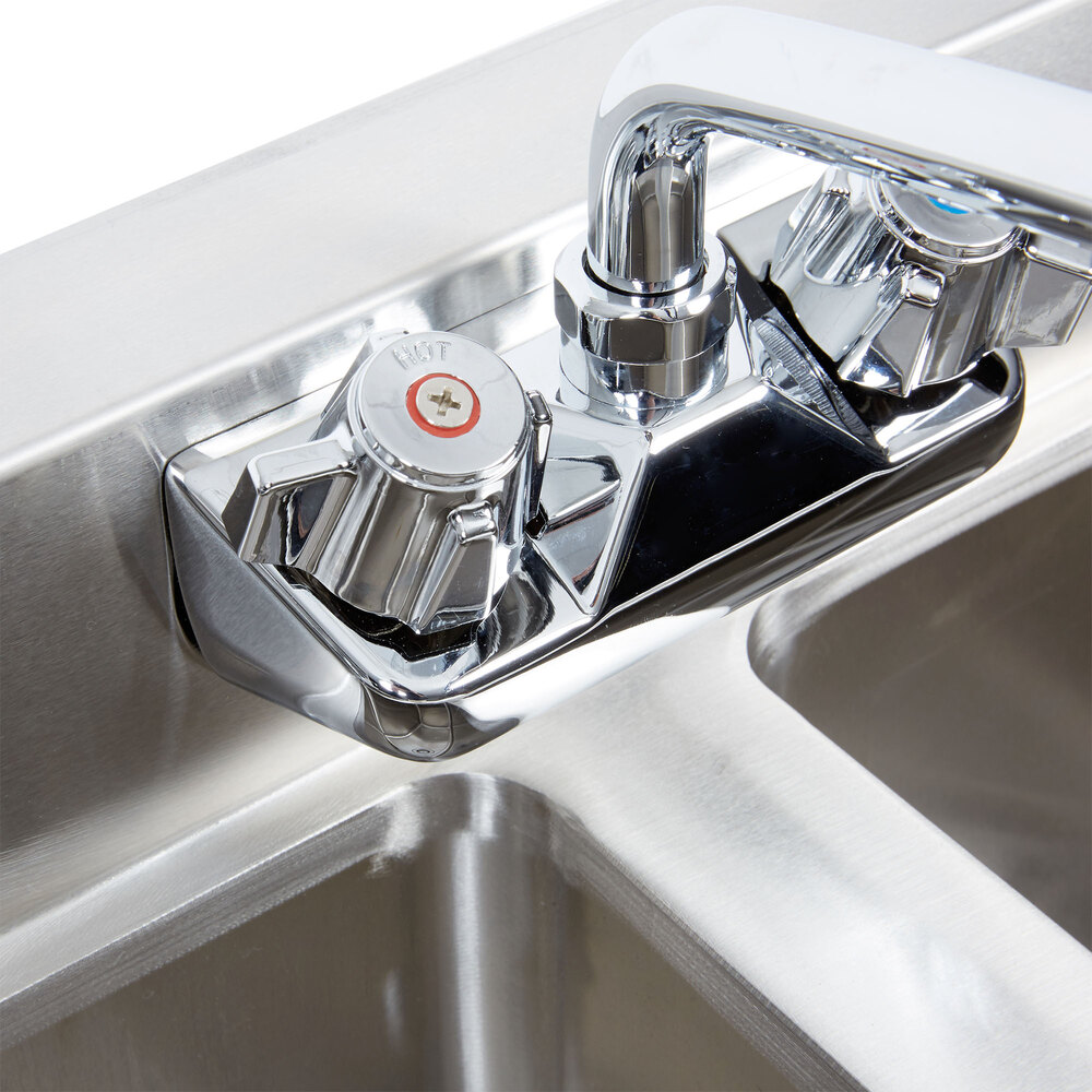 Regency 4 Bowl Underbar Sink with Two Faucets and Two Drainboards - 72 ...