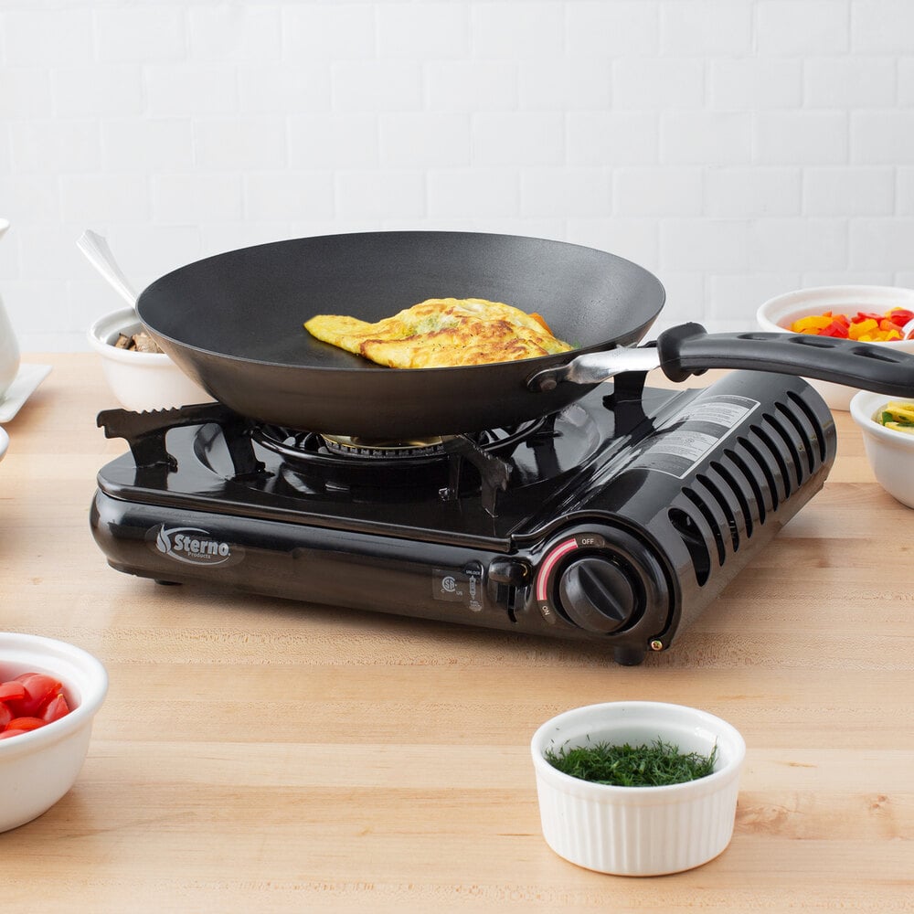 Sterno 50180 1-Burner Black Butane Countertop Range / Portable Stove ...