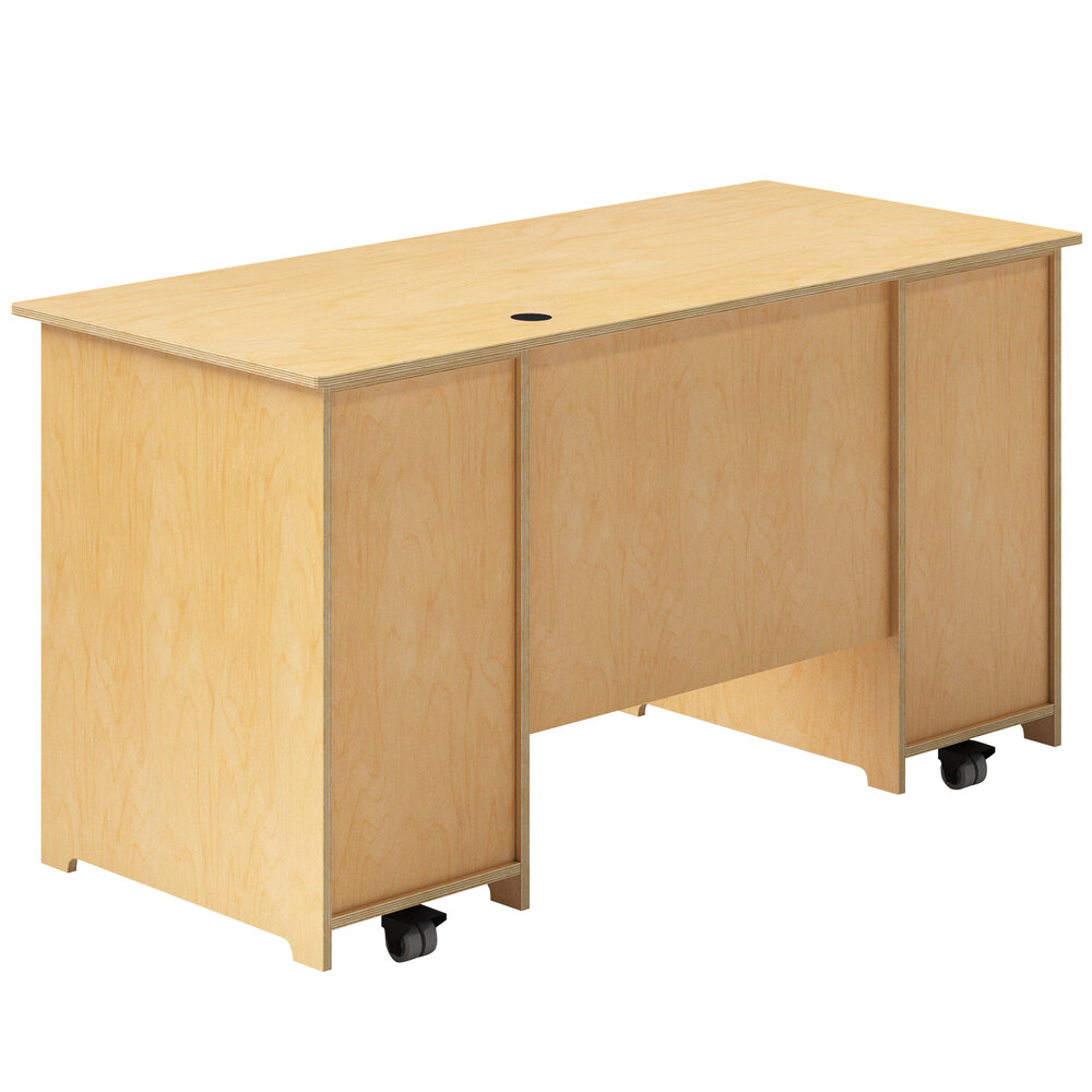 Whitney Brothers WB1809 Mobile Teacher's Desk with Trays and Locking ...