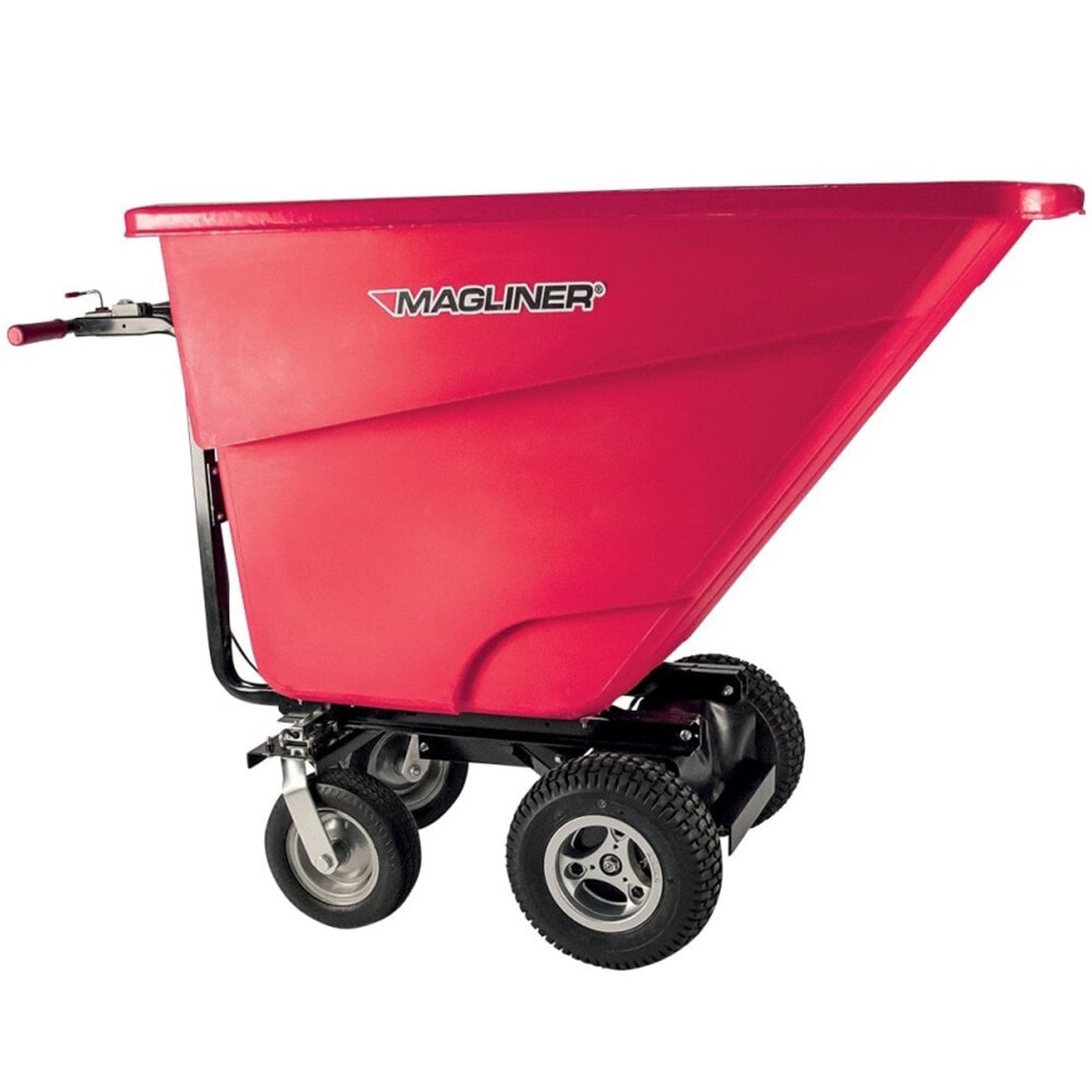 0.5 Cubic Yard Magliner Motorized Hopper Cart with 13" Pneumatic Wheels