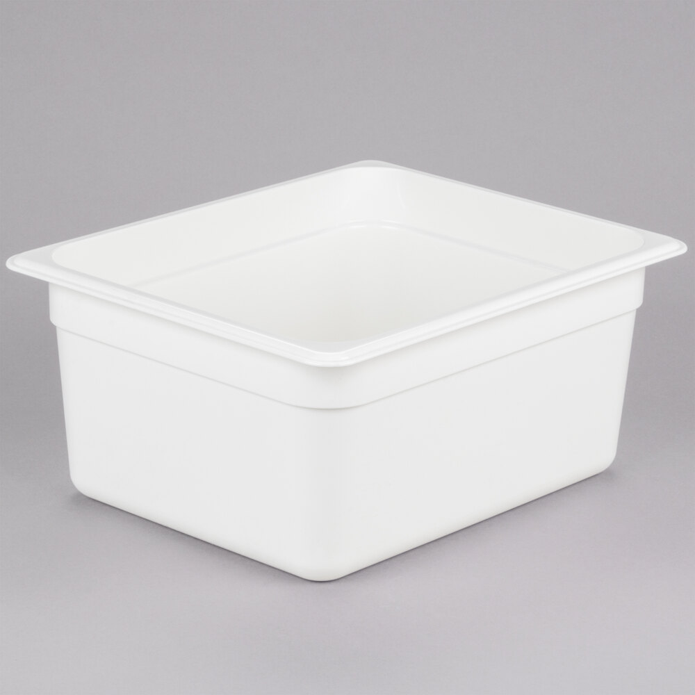 Cambro 26CW148 Camwear 1/2 Size White Polycarbonate Food Pan - 6" Deep